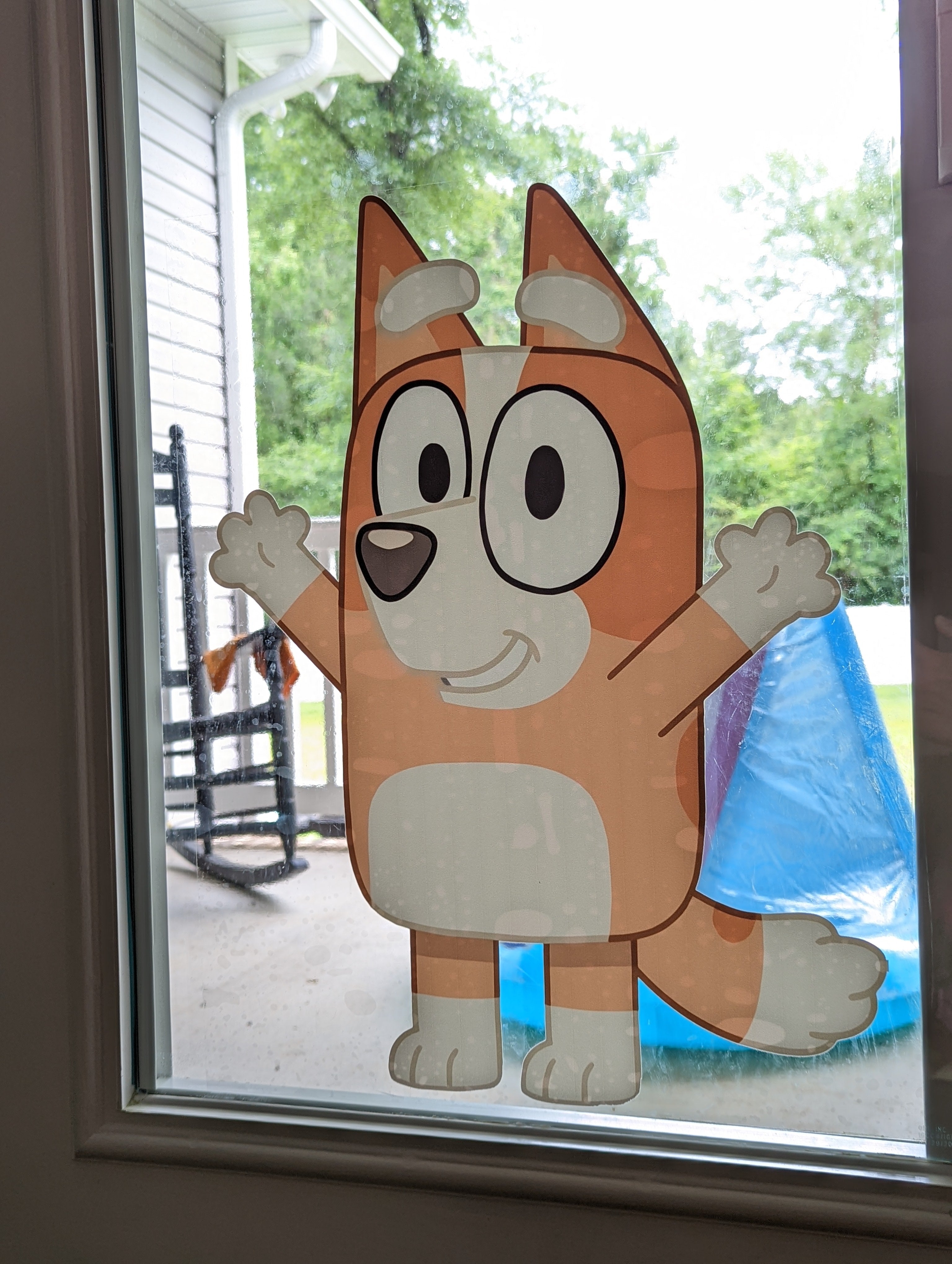 Bluey & Bingo Heeler Window Cling Sticker - repositionable - Chilli ...